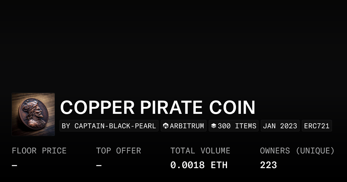 COPPER PIRATE COIN - Collection | OpenSea