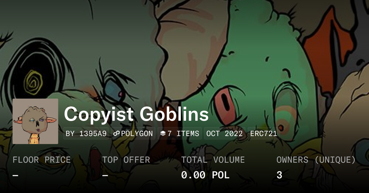 Copyist Goblins - Collection | OpenSea
