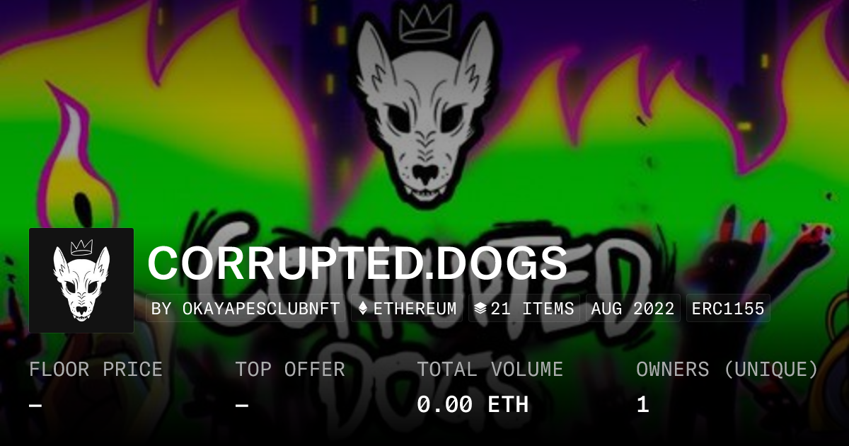 CORRUPTED.DOGS - Collection | OpenSea