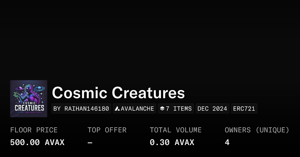 Cosmic Creatures - Collection | OpenSea