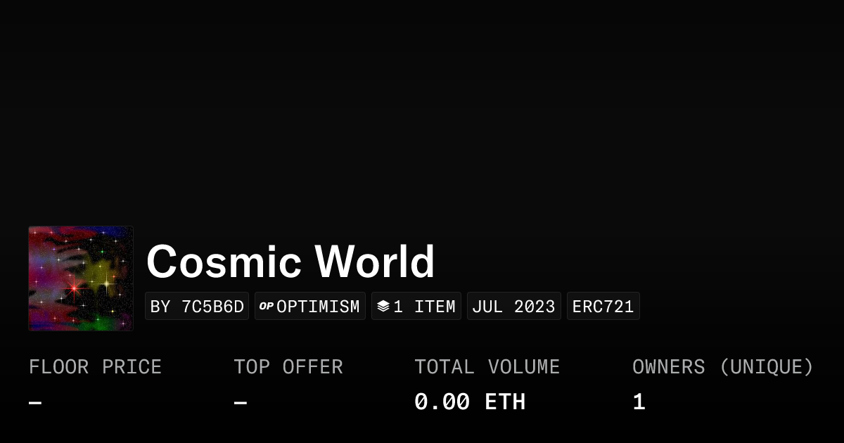 Cosmic World - Collection | OpenSea