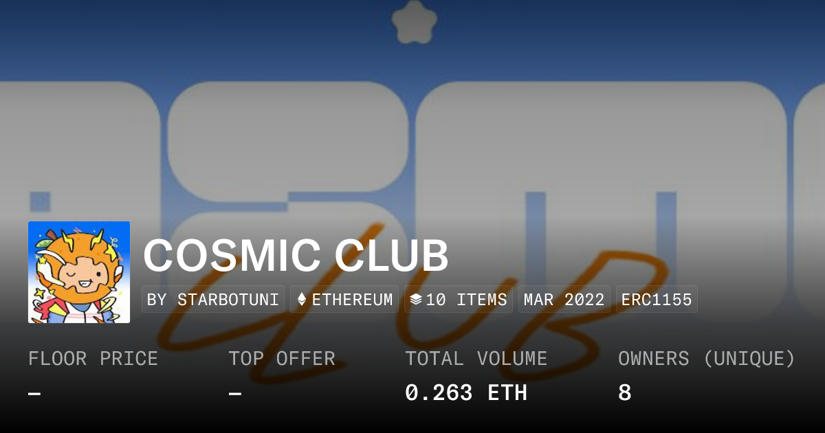 COSMIC CLUB - Collection | OpenSea