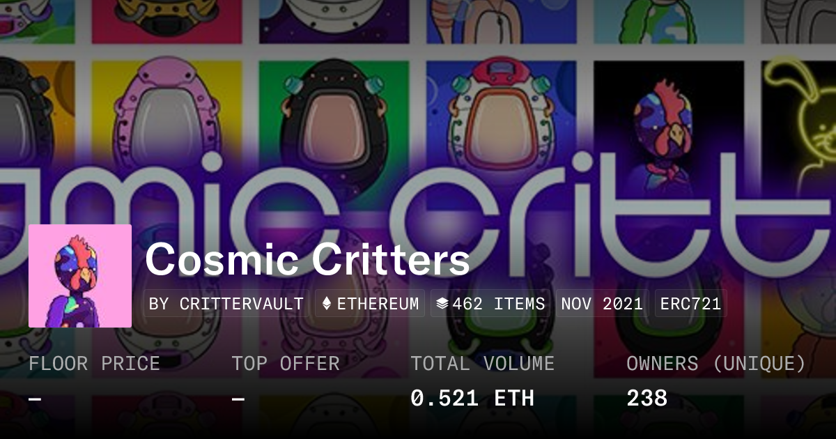 Cosmic Critters - Collection | OpenSea