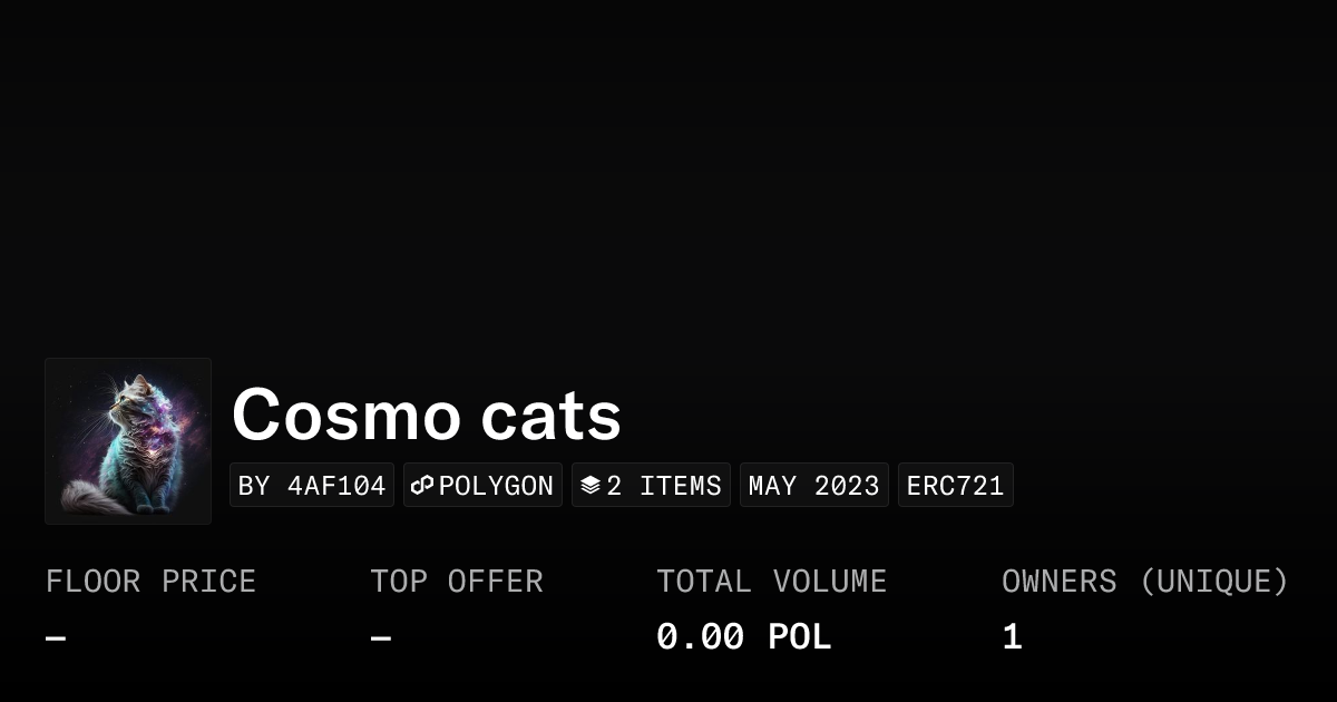 Cosmo cats - Collection | OpenSea