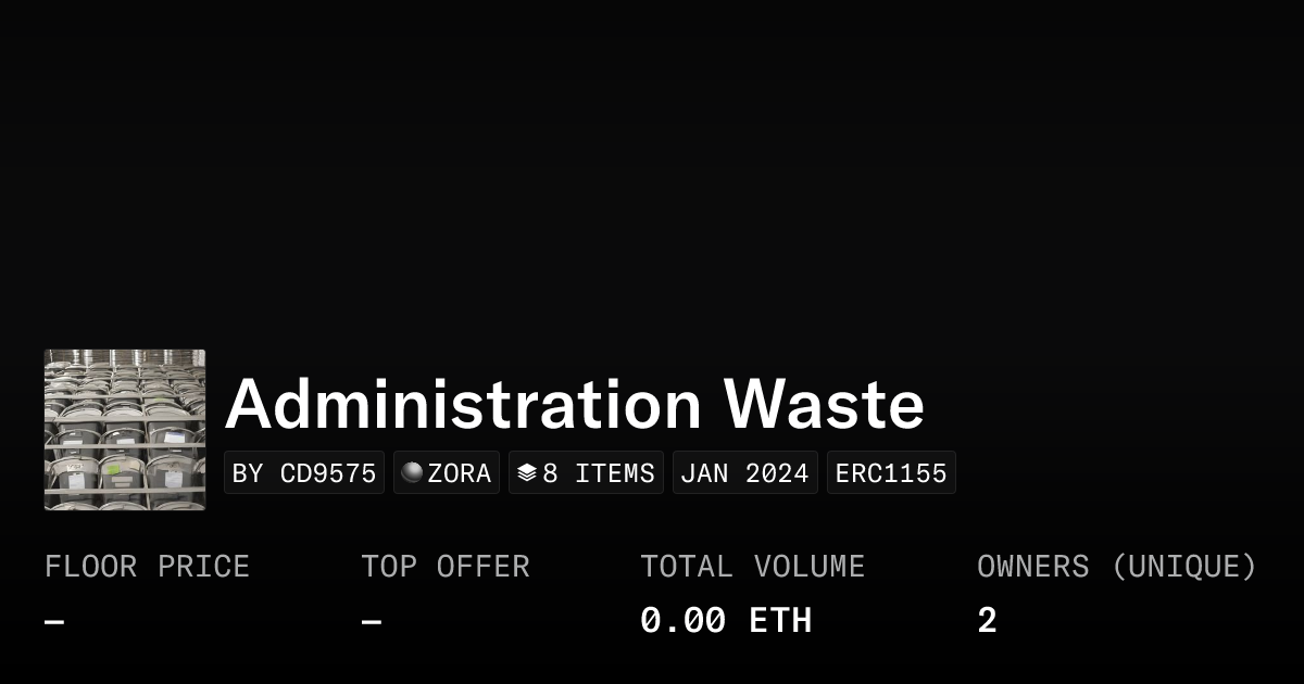Administration Waste - Collection | OpenSea