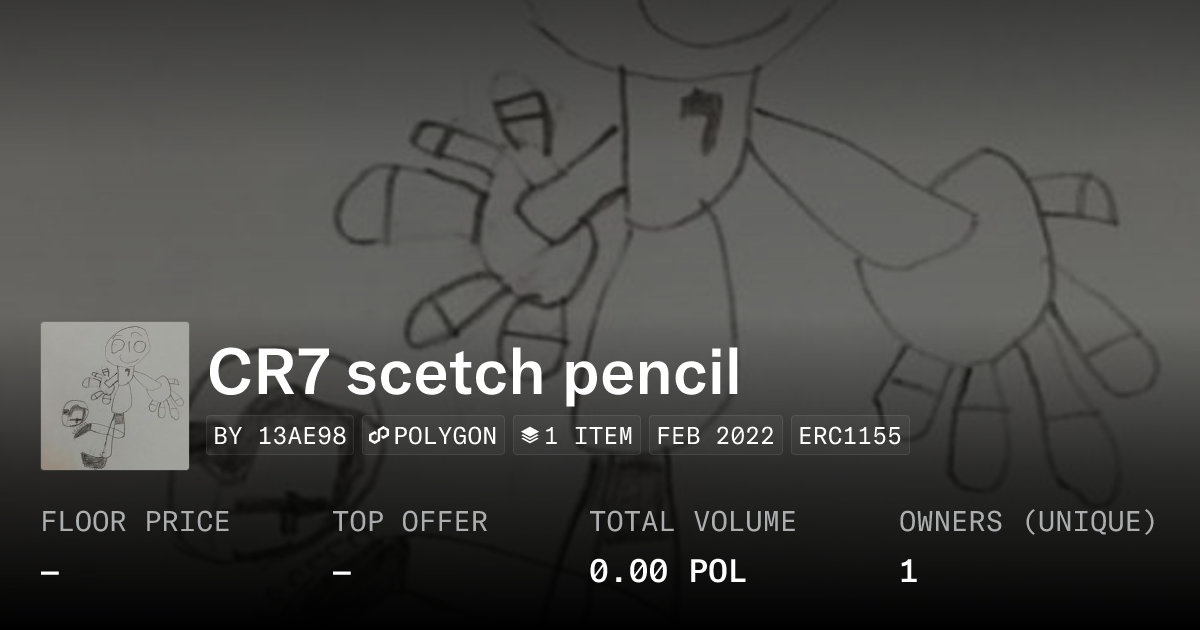 CR7 scetch pencil - Collection | OpenSea