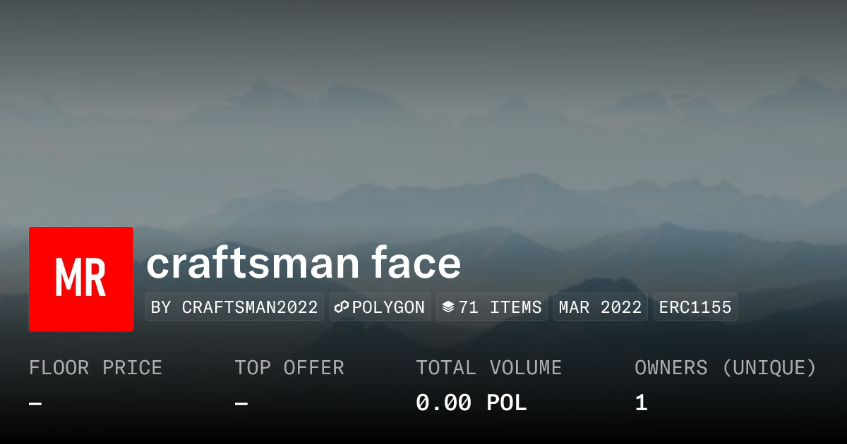 craftsman face - Collection | OpenSea