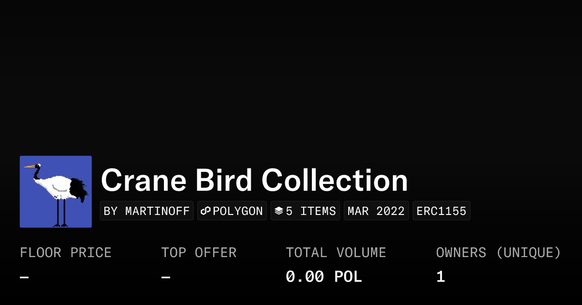 Crane Bird Collection - Collection | OpenSea