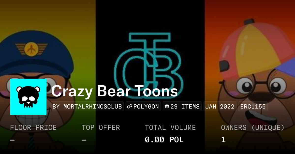 Crazy Bear Toons - Collection | OpenSea