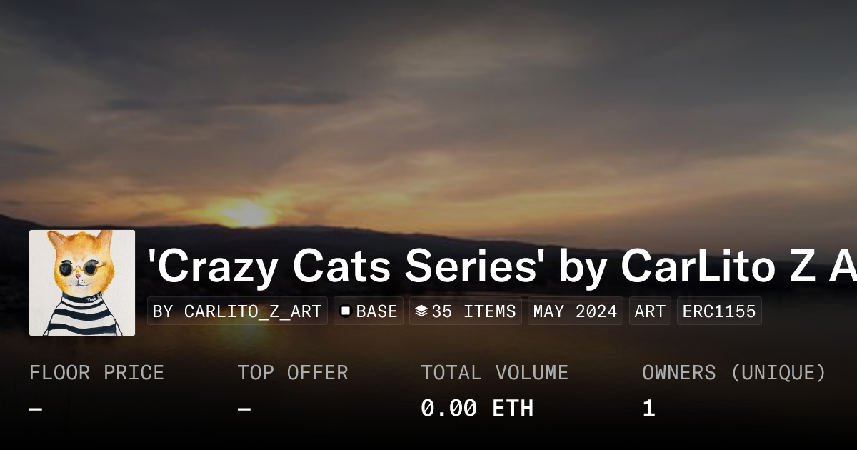 'Crazy Cats Series' by CarLito Z Art - Collection | OpenSea