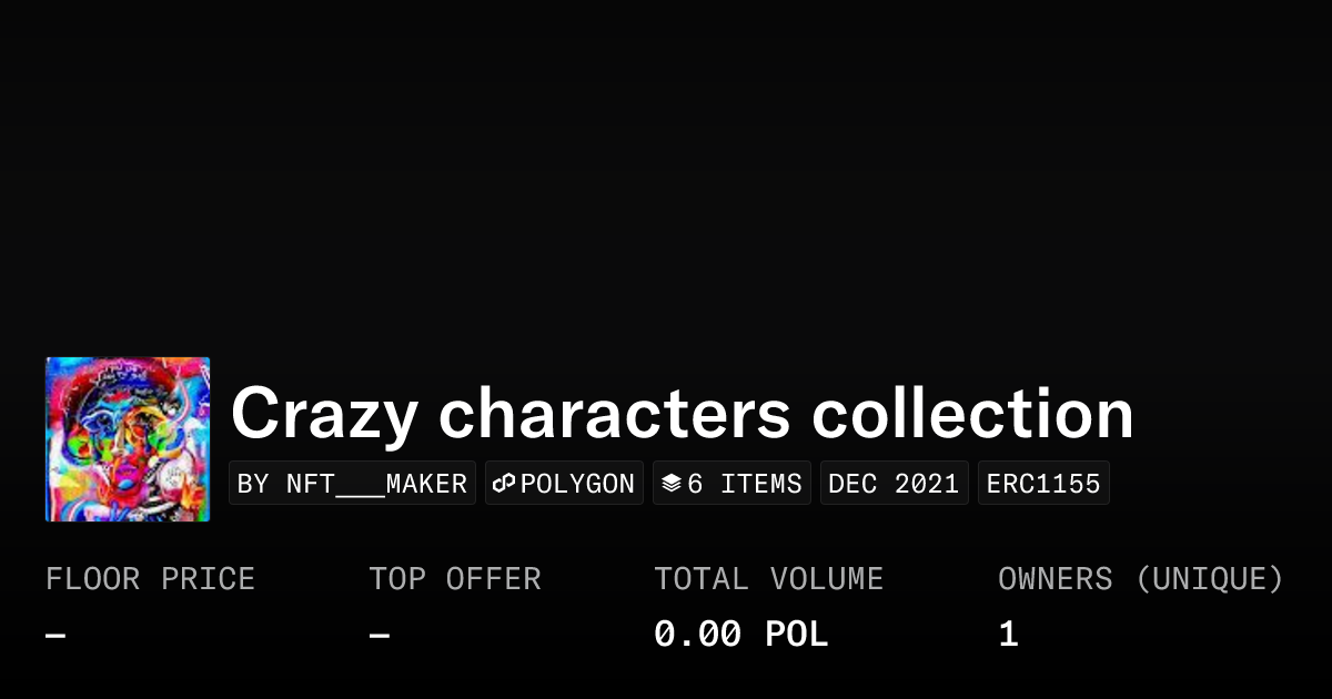 Crazy characters collection - Collection | OpenSea