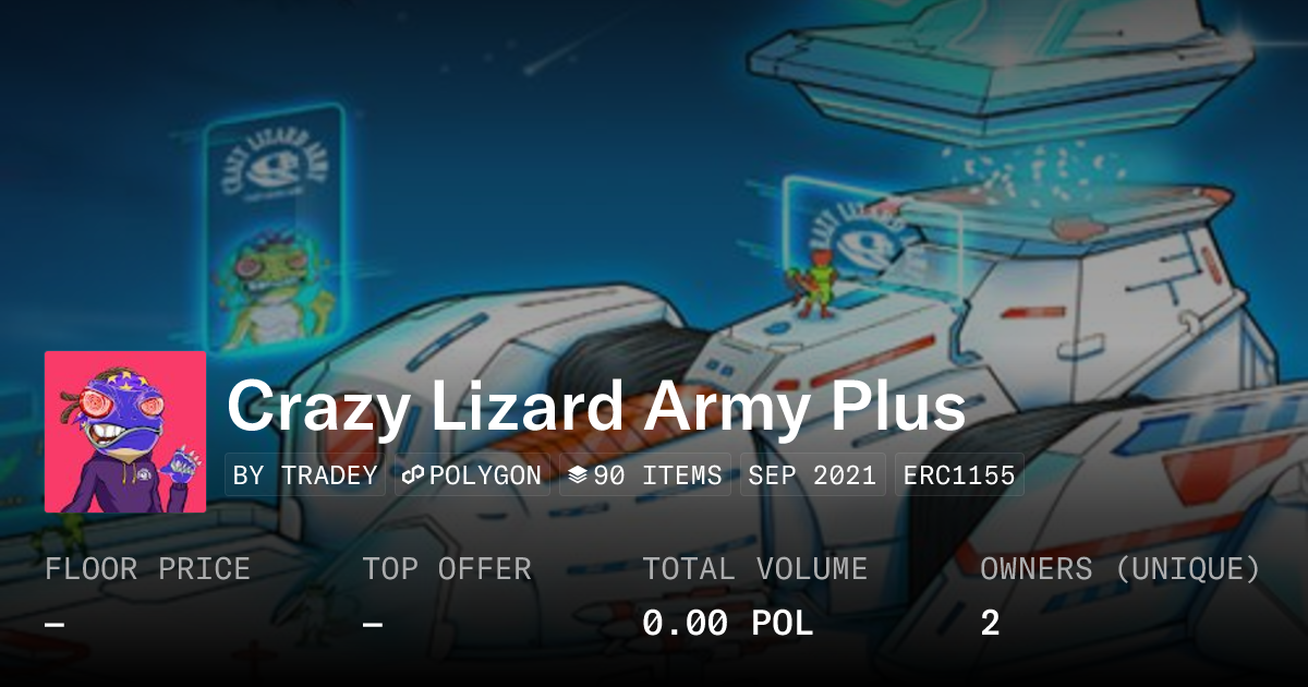 Crazy Lizard Army Plus - Collection | OpenSea