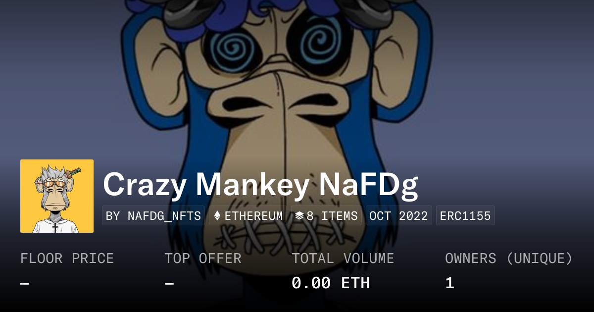 Crazy Mankey NaFDg - Collection | OpenSea
