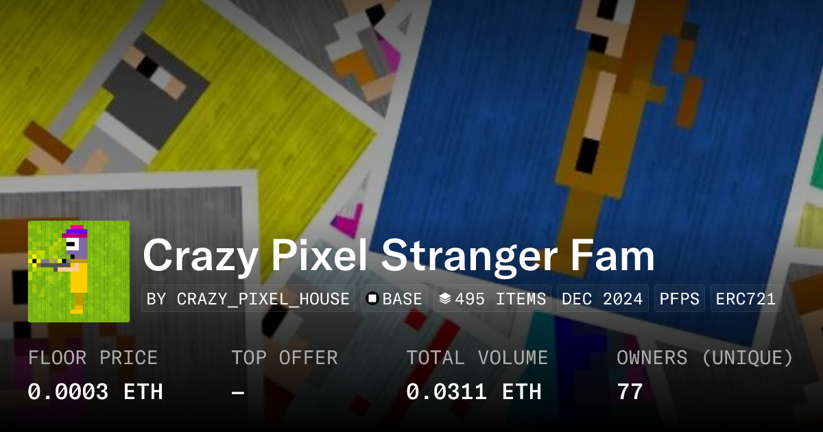 Crazy Pixel Stranger Fam - Collection | OpenSea