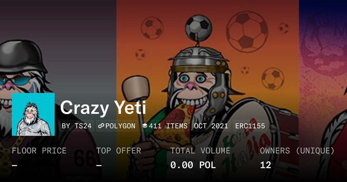 Crazy Yeti - Collection | OpenSea