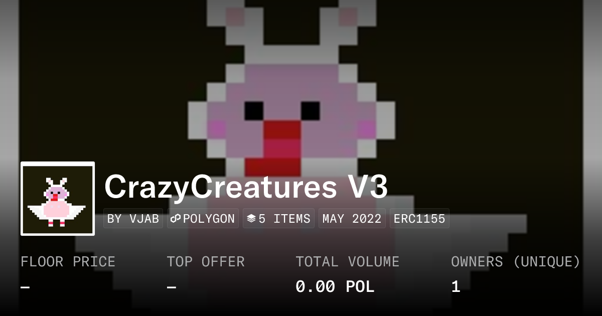 CrazyCreatures V3 - Collection | OpenSea