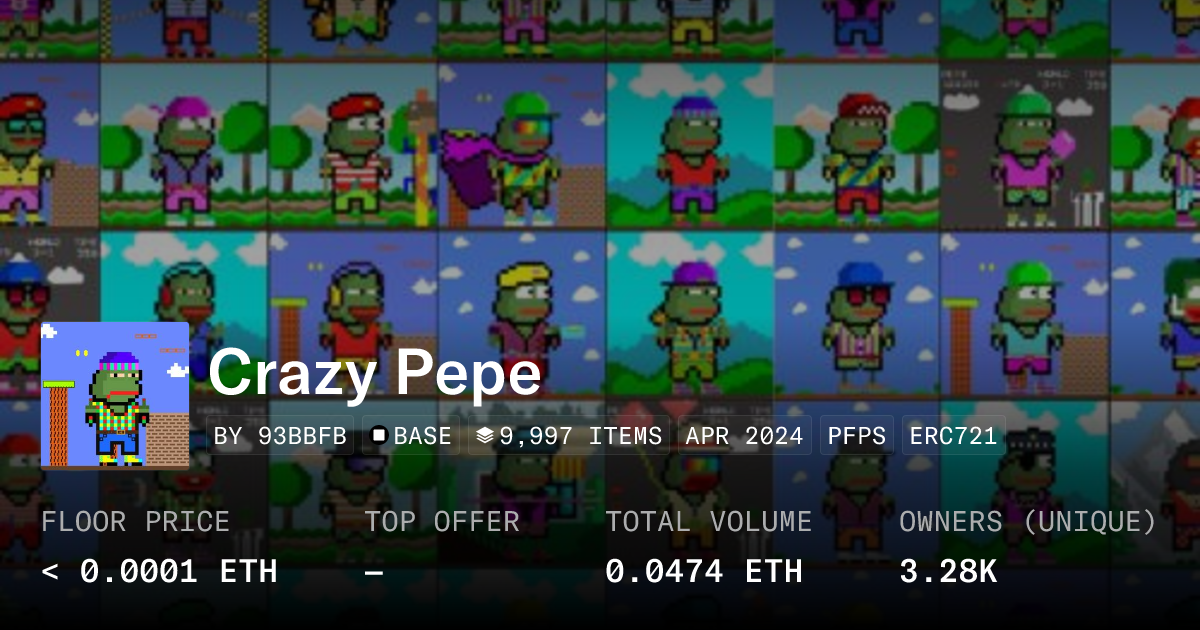 Crazy Pepe - Collection | OpenSea