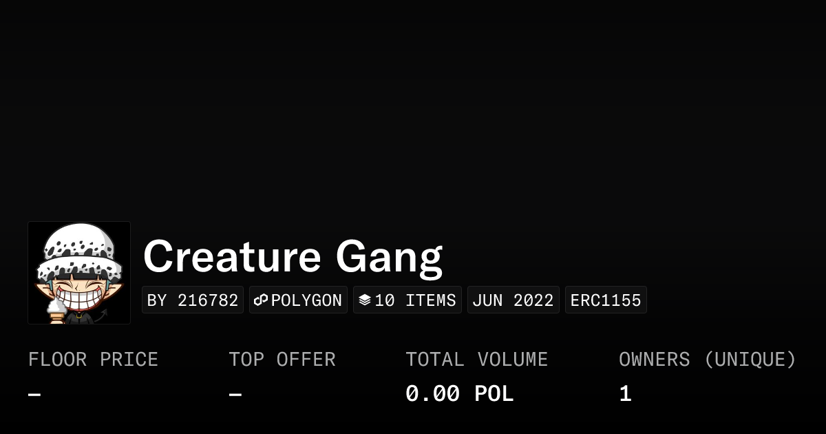 Creature Gang - Collection | OpenSea