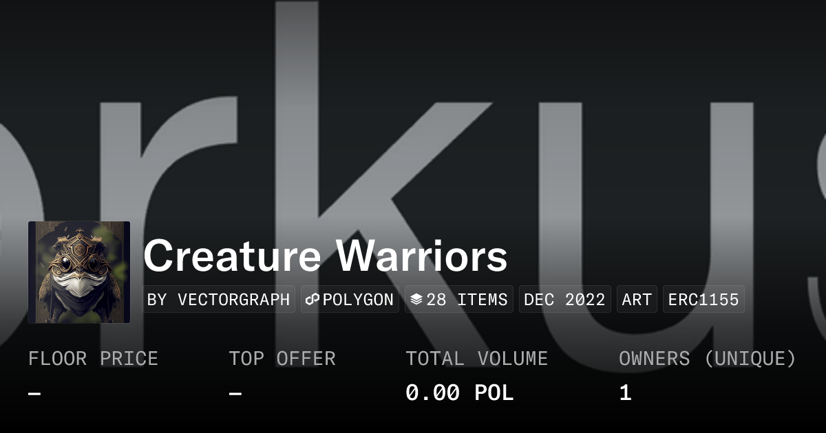 Creature Warriors - Collection | OpenSea