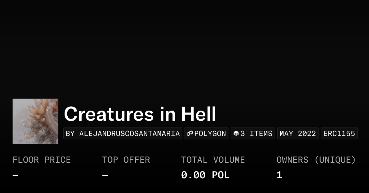 Creatures in Hell - Collection | OpenSea