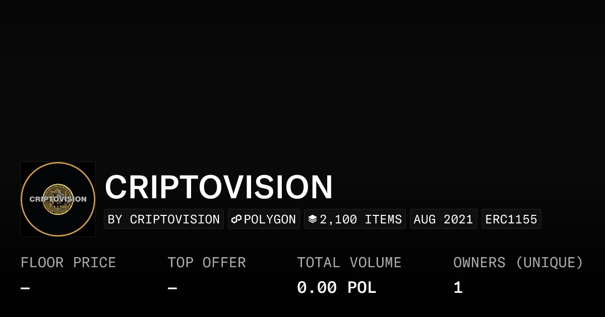 CRIPTOVISION - Collection | OpenSea