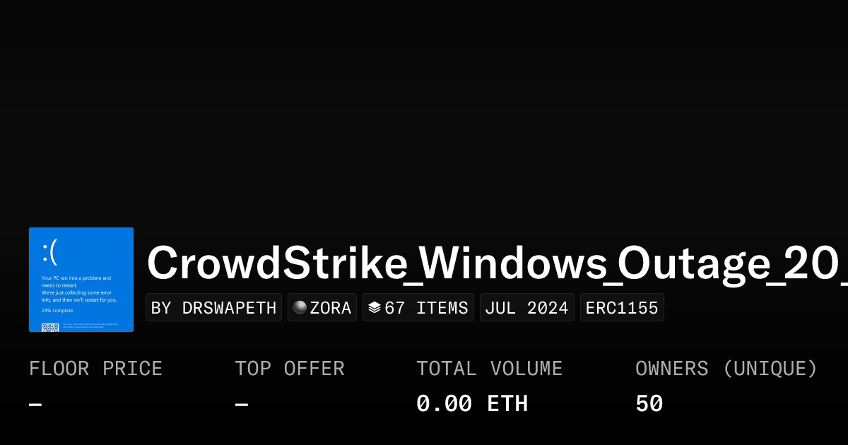 CrowdStrike_Windows_Outage_20_July_2024 - Collection | OpenSea