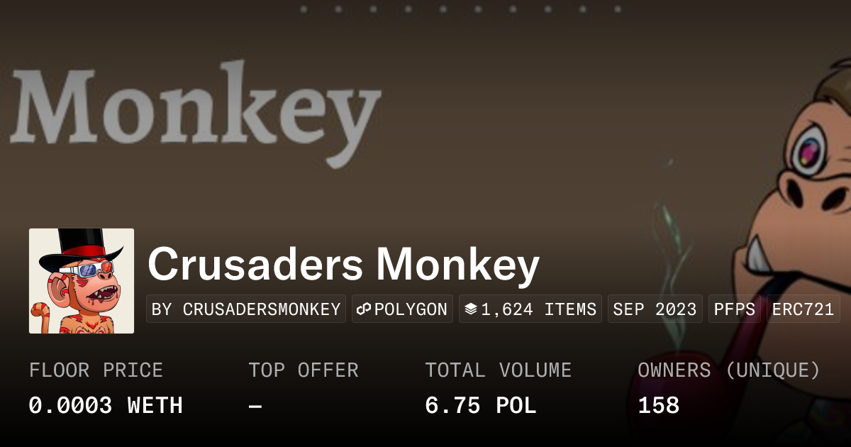 Crusaders Monkey - Collection | OpenSea