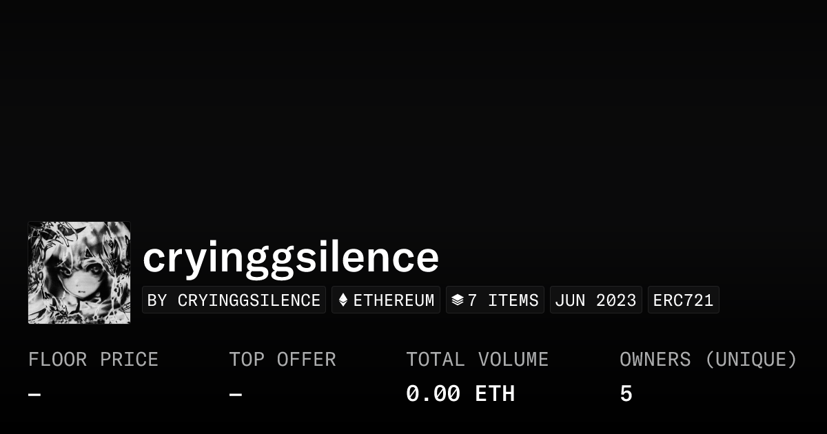 cryinggsilence - Collection | OpenSea