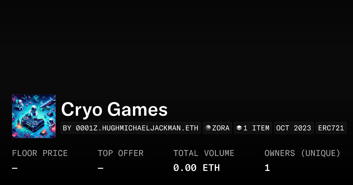Cryo Games - Collection | OpenSea