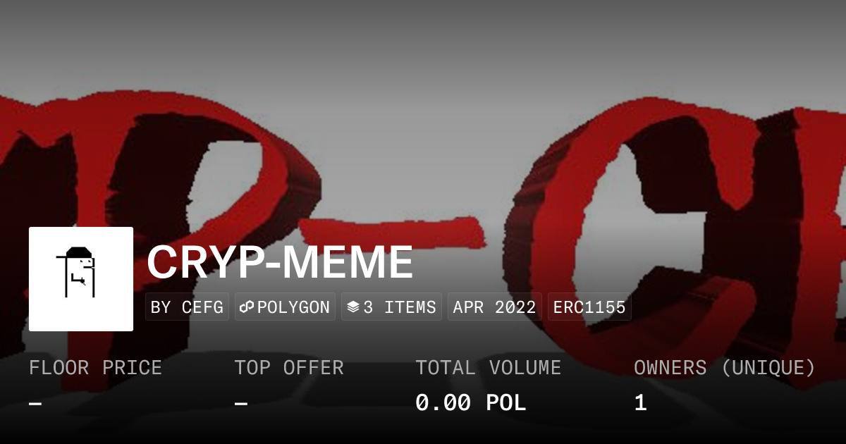 CRYP-MEME - Collection | OpenSea