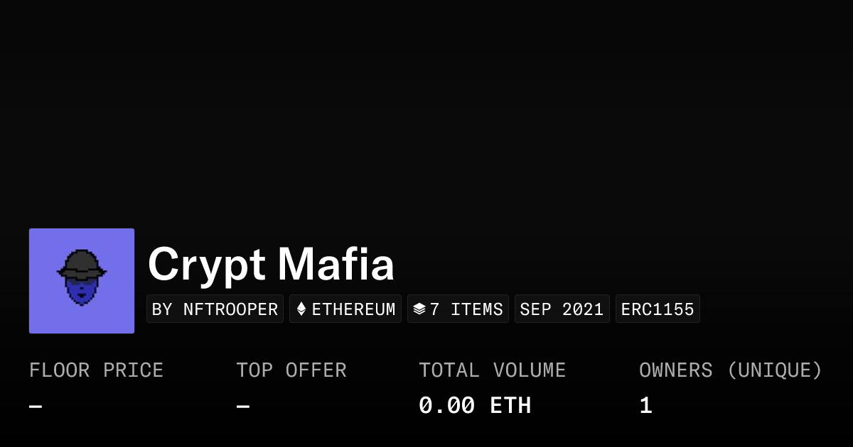 Crypt Mafia - Collection | OpenSea