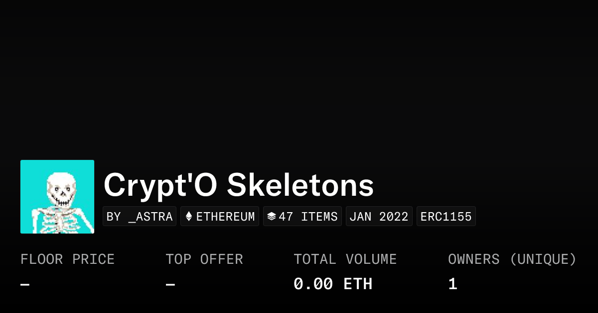 Crypt'O Skeletons - Collection | OpenSea