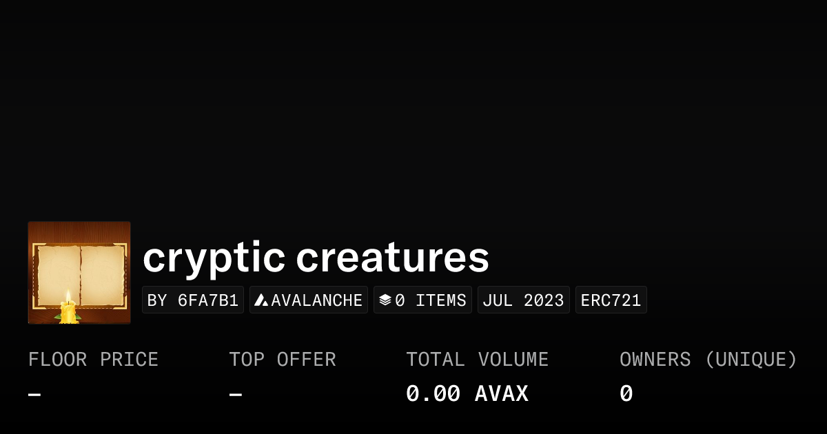 cryptic creatures - Collection | OpenSea
