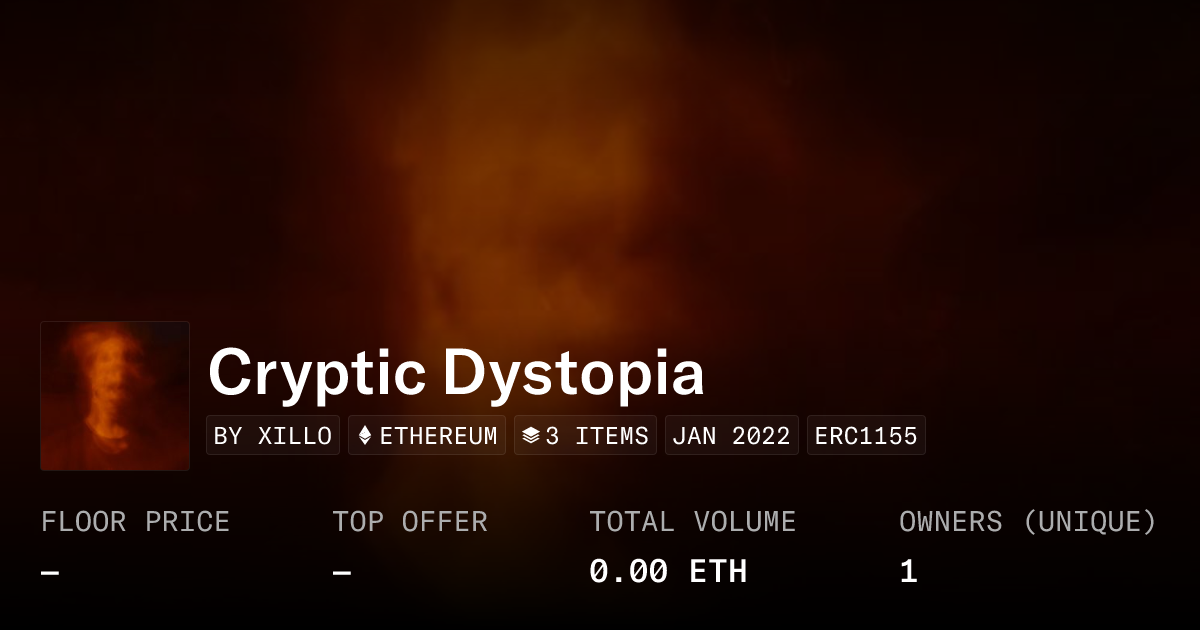 Cryptic Dystopia - Collection | OpenSea