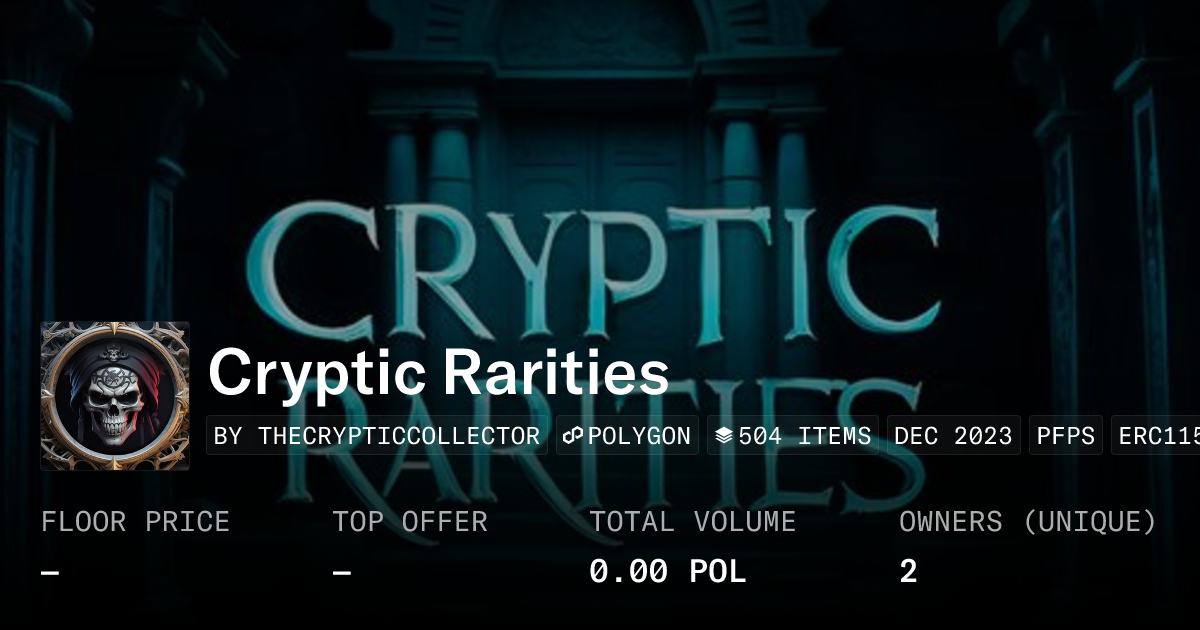 Cryptic Rarities - Collection | OpenSea