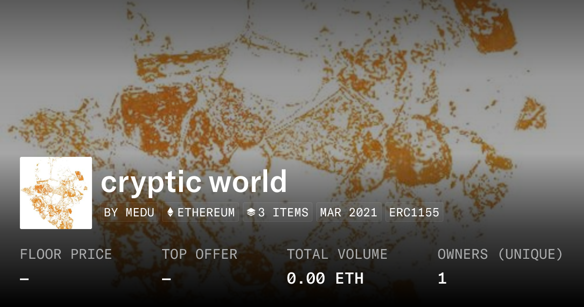 cryptic world - Collection | OpenSea