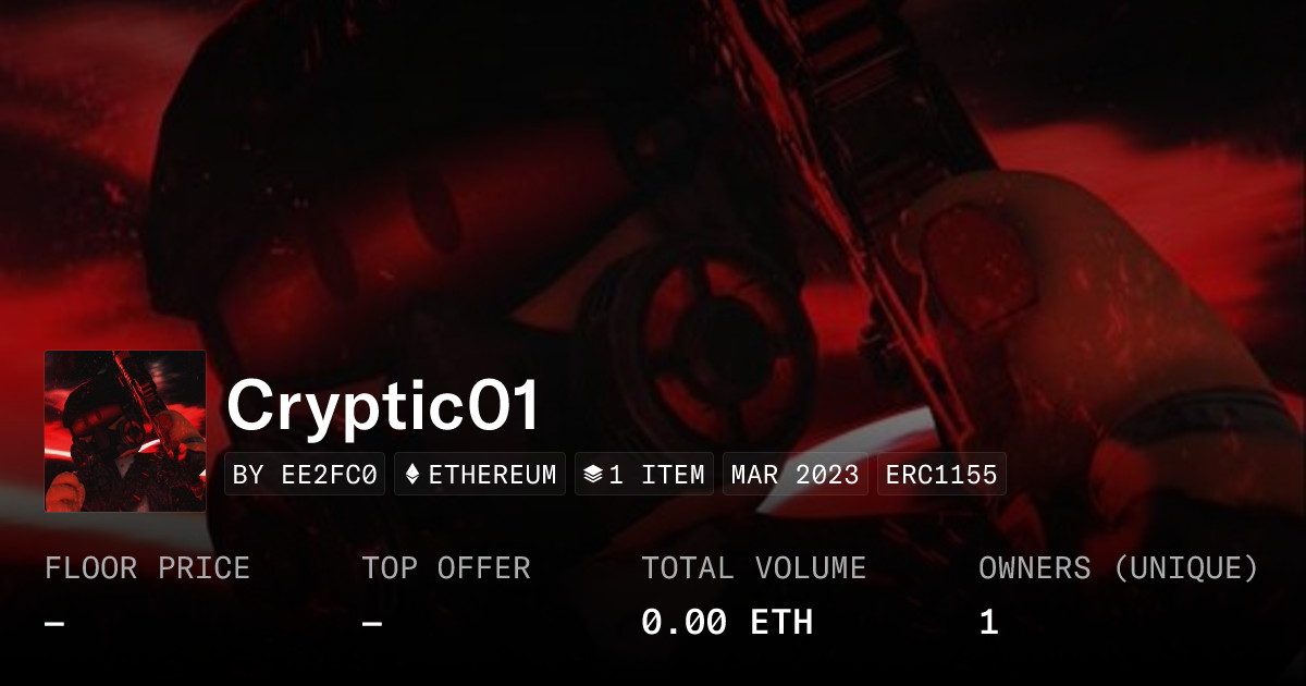 Cryptic01 - Collection | OpenSea