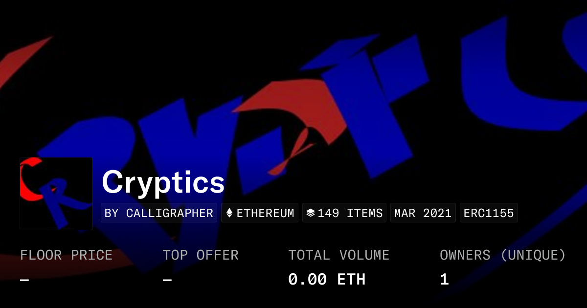 Cryptics - Collection | OpenSea