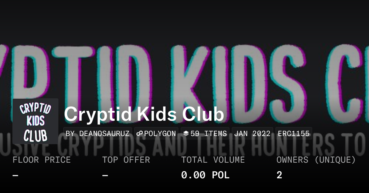 Cryptid Kids Club - Collection | OpenSea
