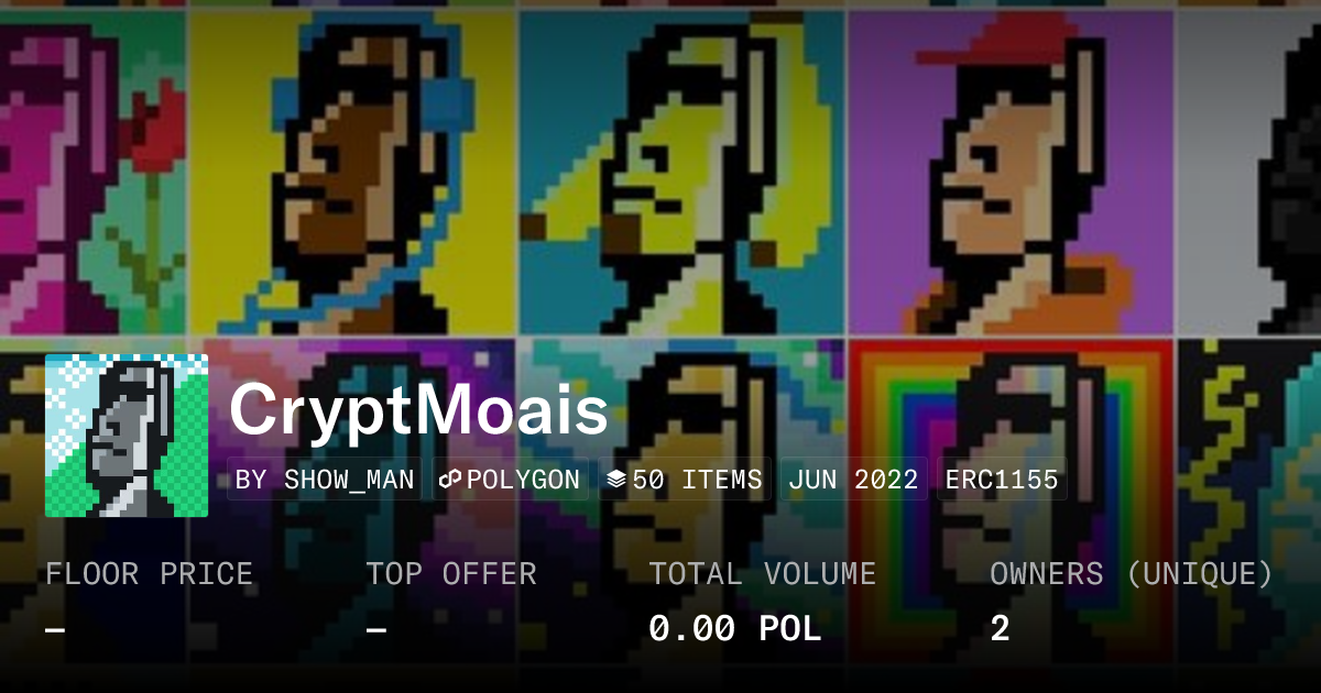 CryptMoais - Collection | OpenSea