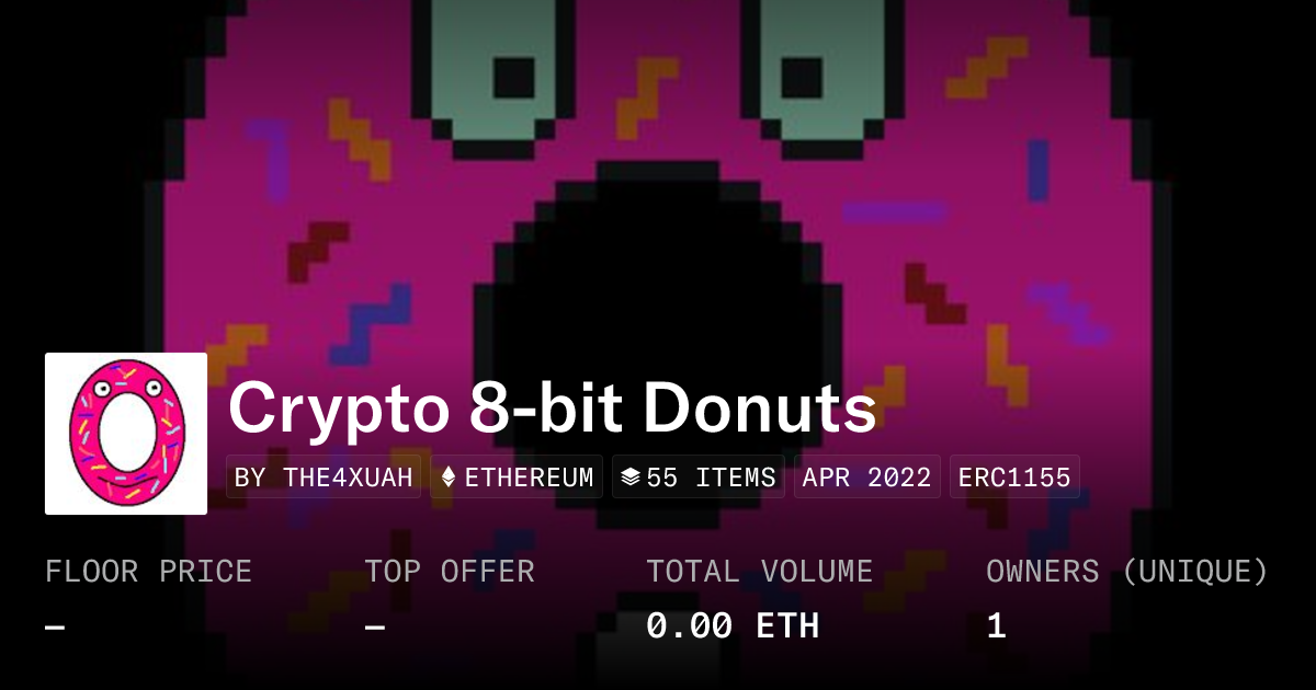 Crypto 8-bit Donuts - Collection | OpenSea