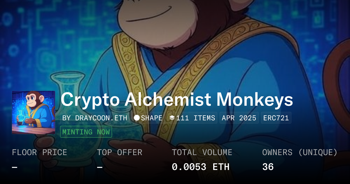 Crypto Alchemist Monkeys - Collection | OpenSea