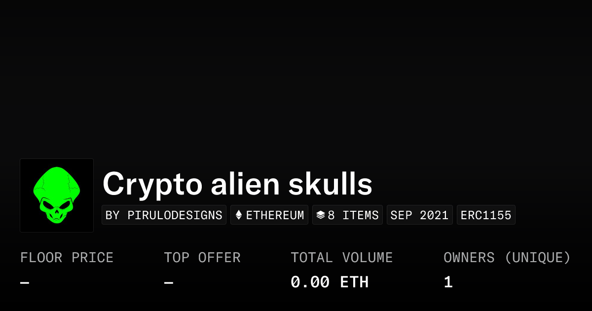 Crypto alien skulls - Collection | OpenSea