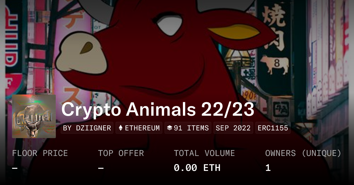 Crypto Animals 22/23 - Collection | OpenSea