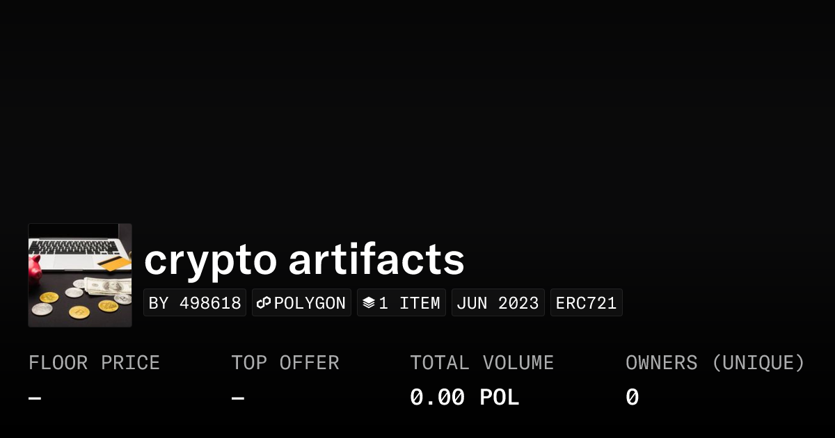 crypto artifacts - Collection | OpenSea