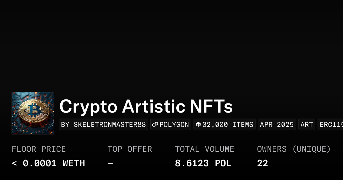 Crypto Artistic NFTs - Collection | OpenSea