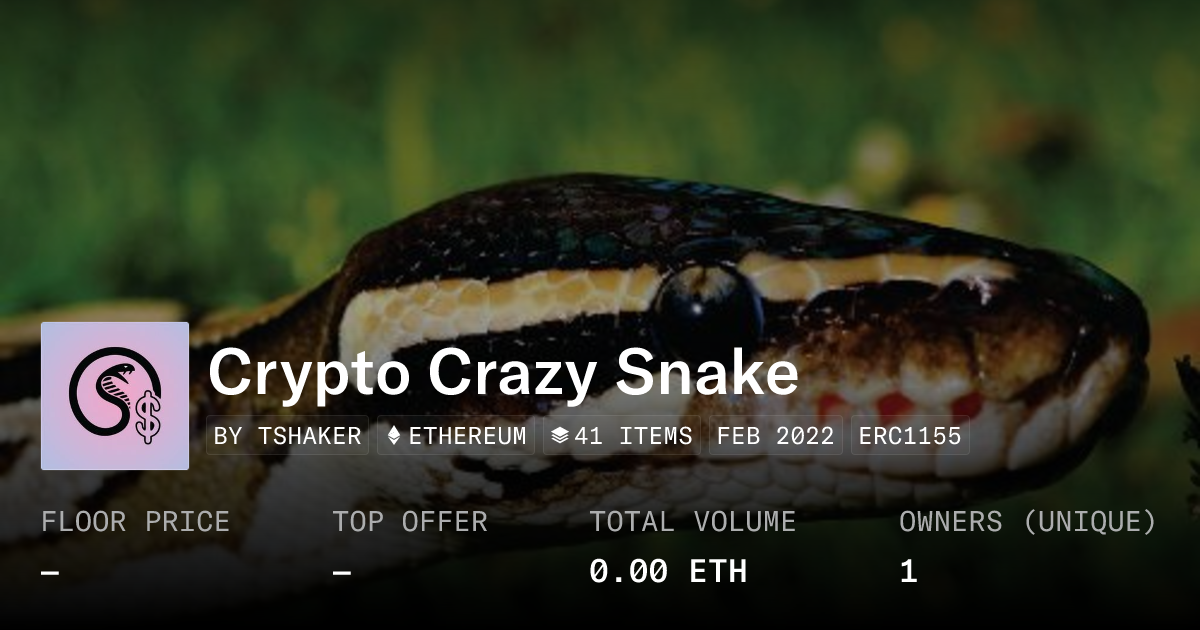 Crypto Crazy Snake - Collection | OpenSea
