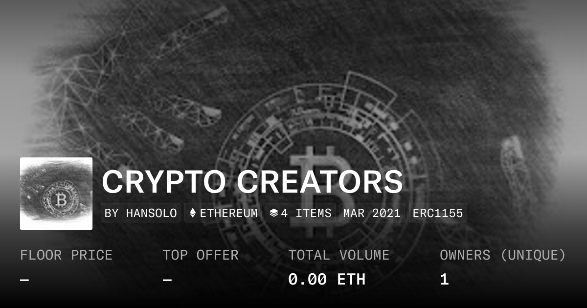 CRYPTO CREATORS - Collection | OpenSea