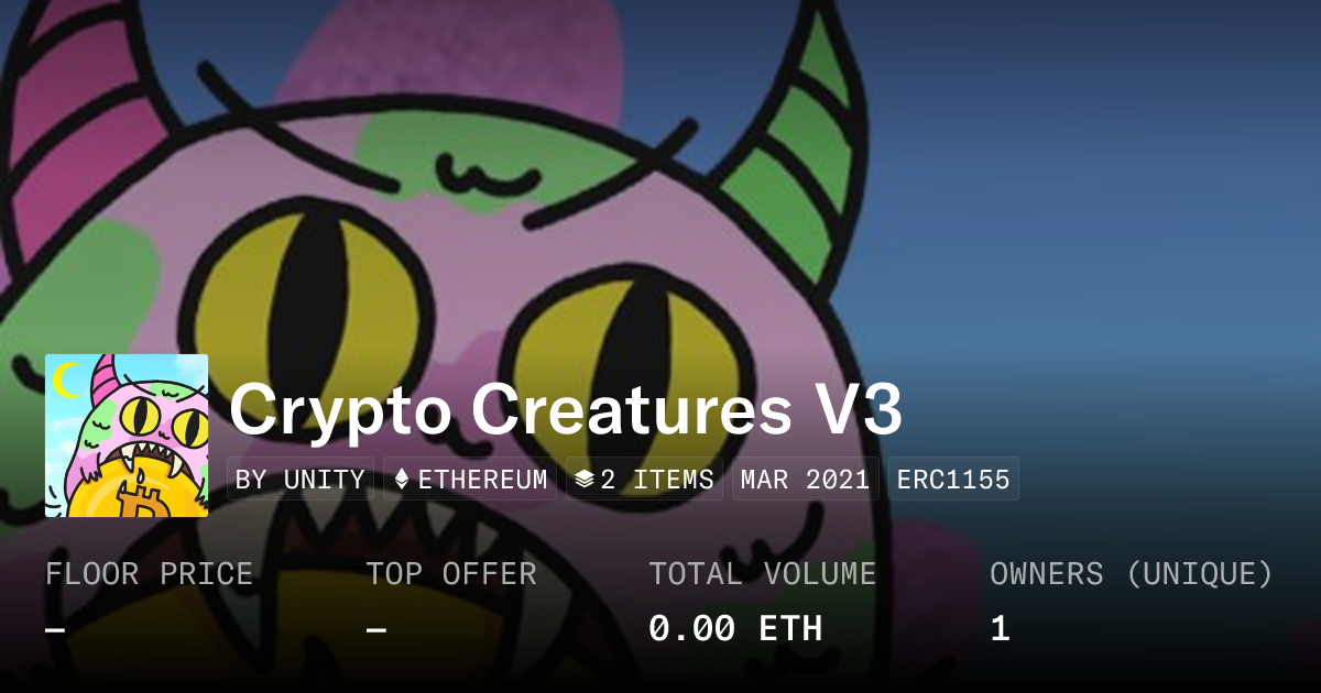 Crypto Creatures V3 - Collection | OpenSea