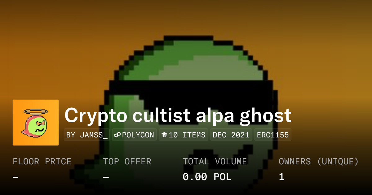 Crypto cultist alpa ghost - Kollektion | Offenes Meer